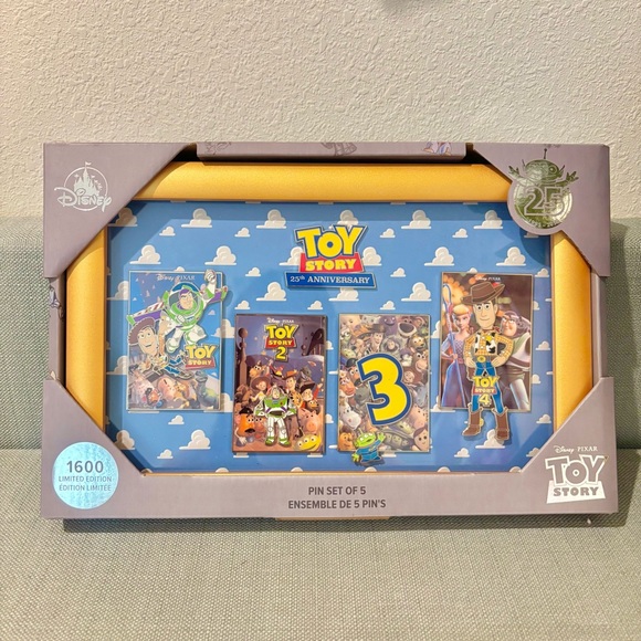 Disney | Toys | Disney Pixar Toy Story3 25th Anniversary Pin Set Of 5 ...